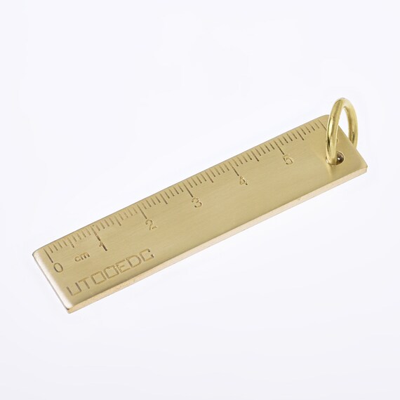 9/162 1/2 Mini Brass Ruler key chain ruler metal | Etsy