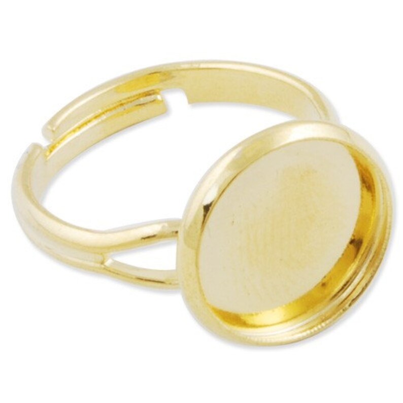 50PCS Adjustable Shallow Bottom Ring Base Setting Pendants - Etsy