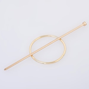 1 3/4" Alloy Circle Hair Slide Geometric Hair Clip Round Barrette ...