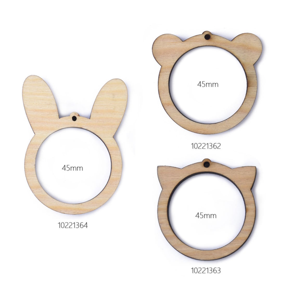 45mm Mini Animal Wooden Embroidery Hoop Cross Stitch Frame Cross Stitch ...
