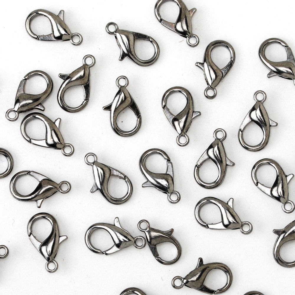 100 Alloy Lobster Clasps 12mm Lobster Clasp Jewelry Clasps, Metal ...