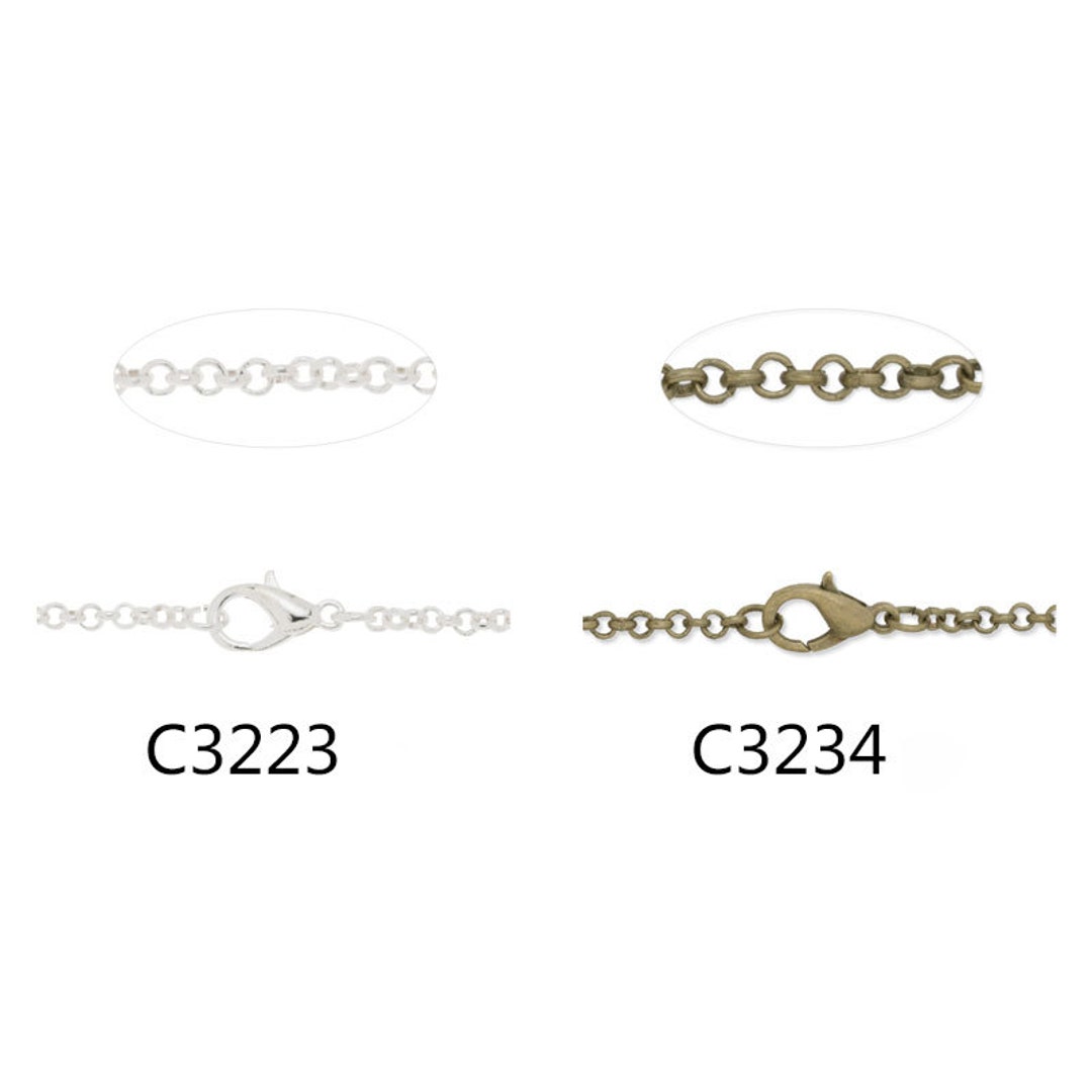 20PCS 3.0mm Brass Necklace Chain,self Closing Clasp,length 50cm - Etsy