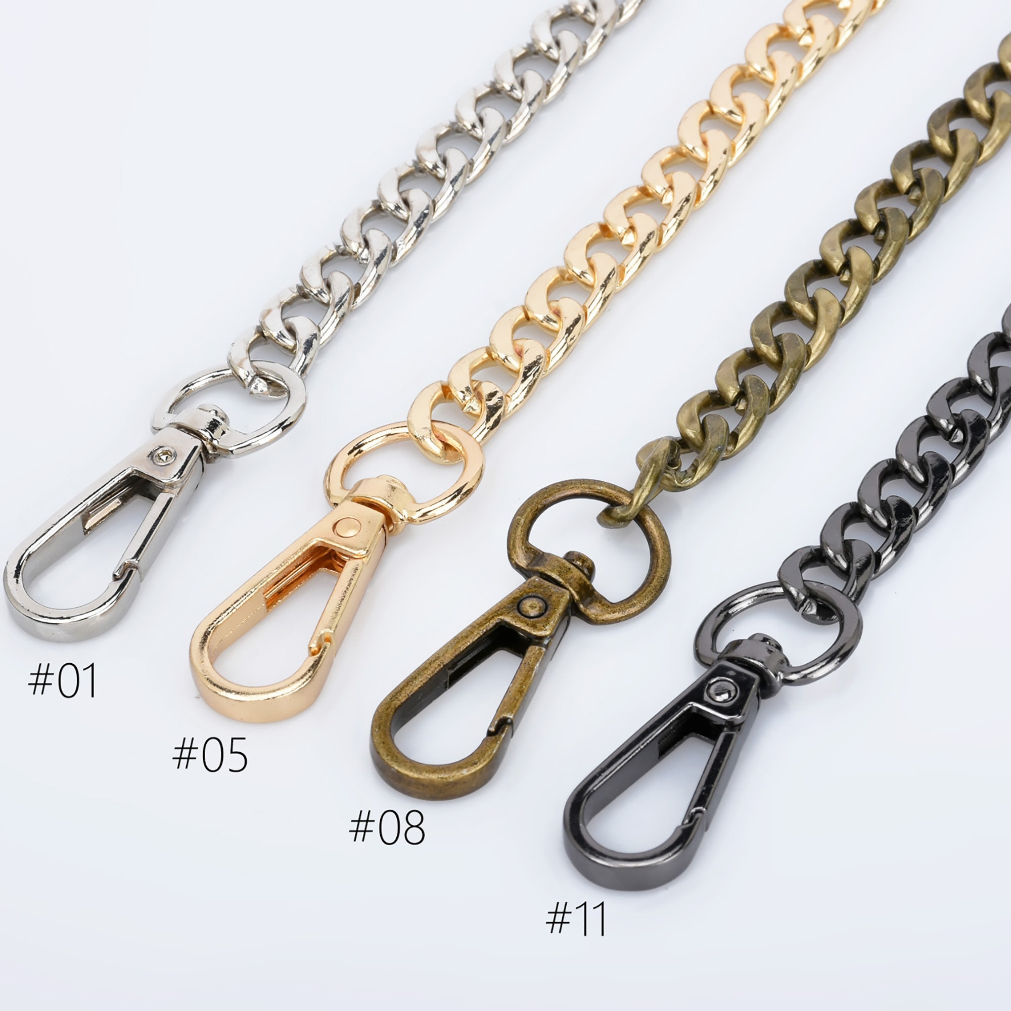 9mm Width Iron Chain Purse Shoulder Bag Handbag Strap Chain Replacement ...