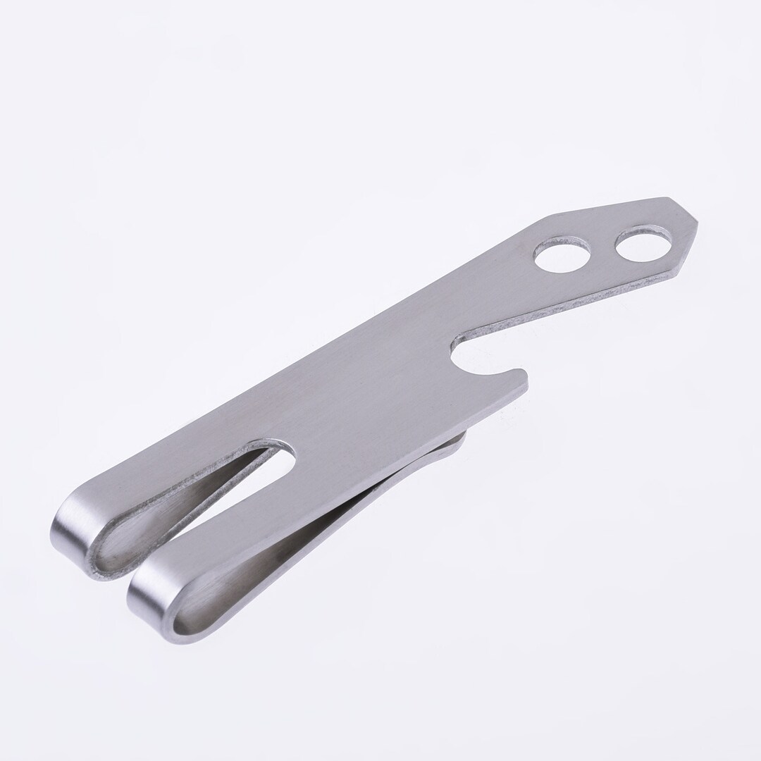 3/4"*3" Stainless Steel Triple Money Clip Waist Clip Keychain Bottle ...