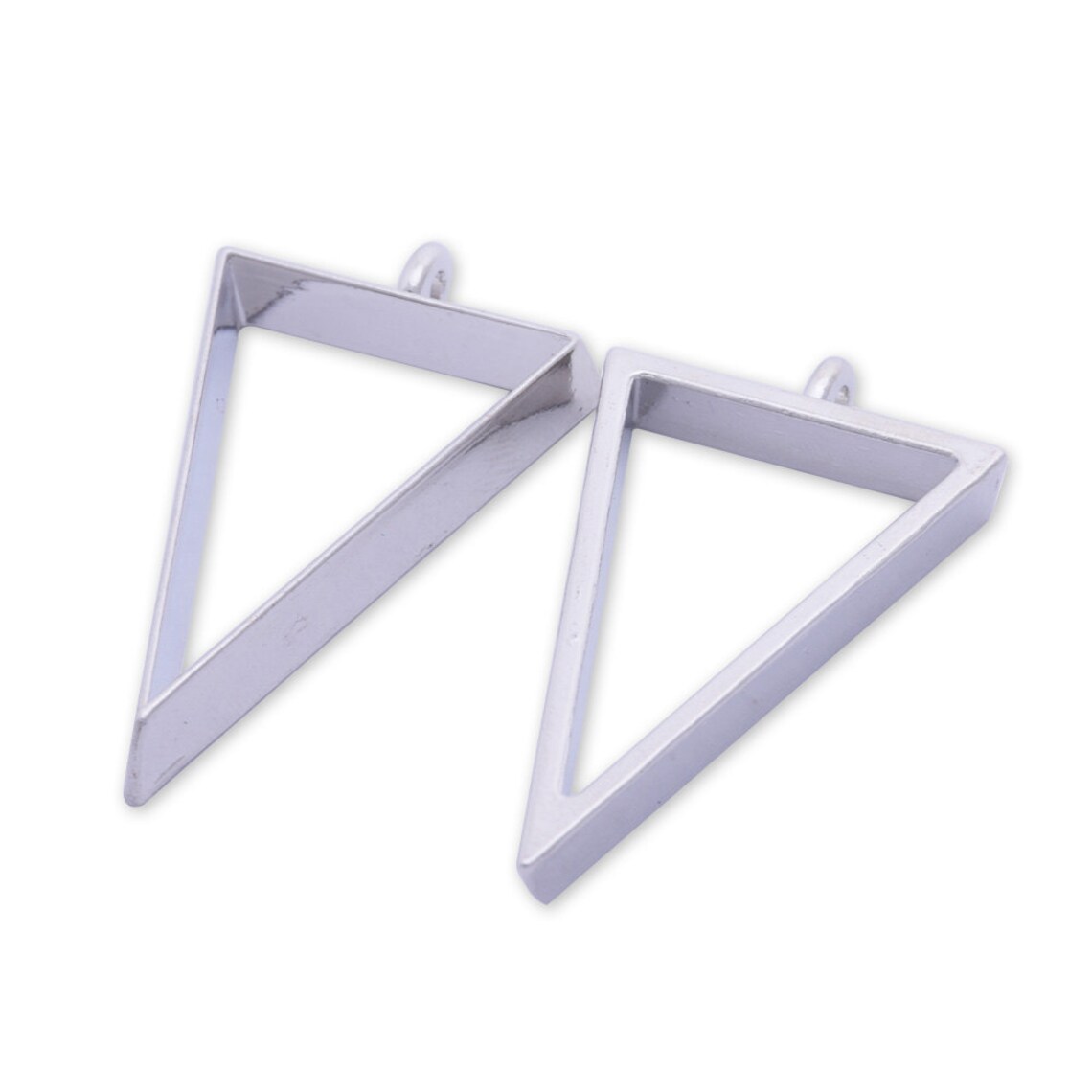 10 Metal Triangle Frame 35224mm Open Back Pendant Trays - Etsy