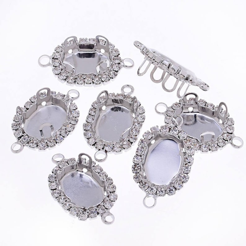 Claw Chain Base With Rhinestones Connector Tray Setting Blank Bezel ...