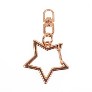 10PCS Alloy Keychain, Star Clasp Key Chain, Star Key Rings, Star ...