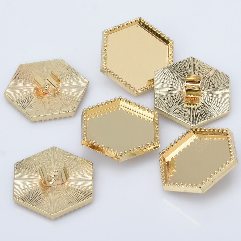 Golden Plated Hair Buckle With Bezel Fit Rubber Band or Hair - Etsy