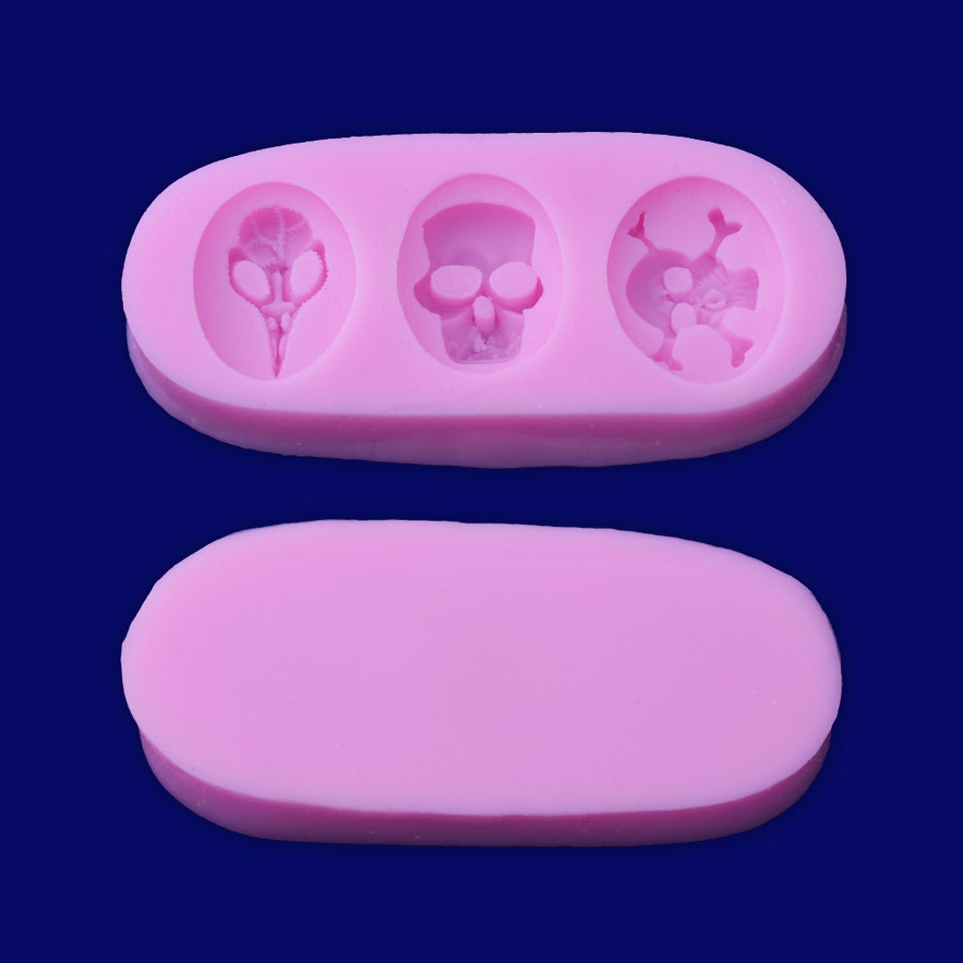 1 Skull With Hair 10.5*4.8*1.4cm Jewelry Mold Handmade Silicone Mould ...