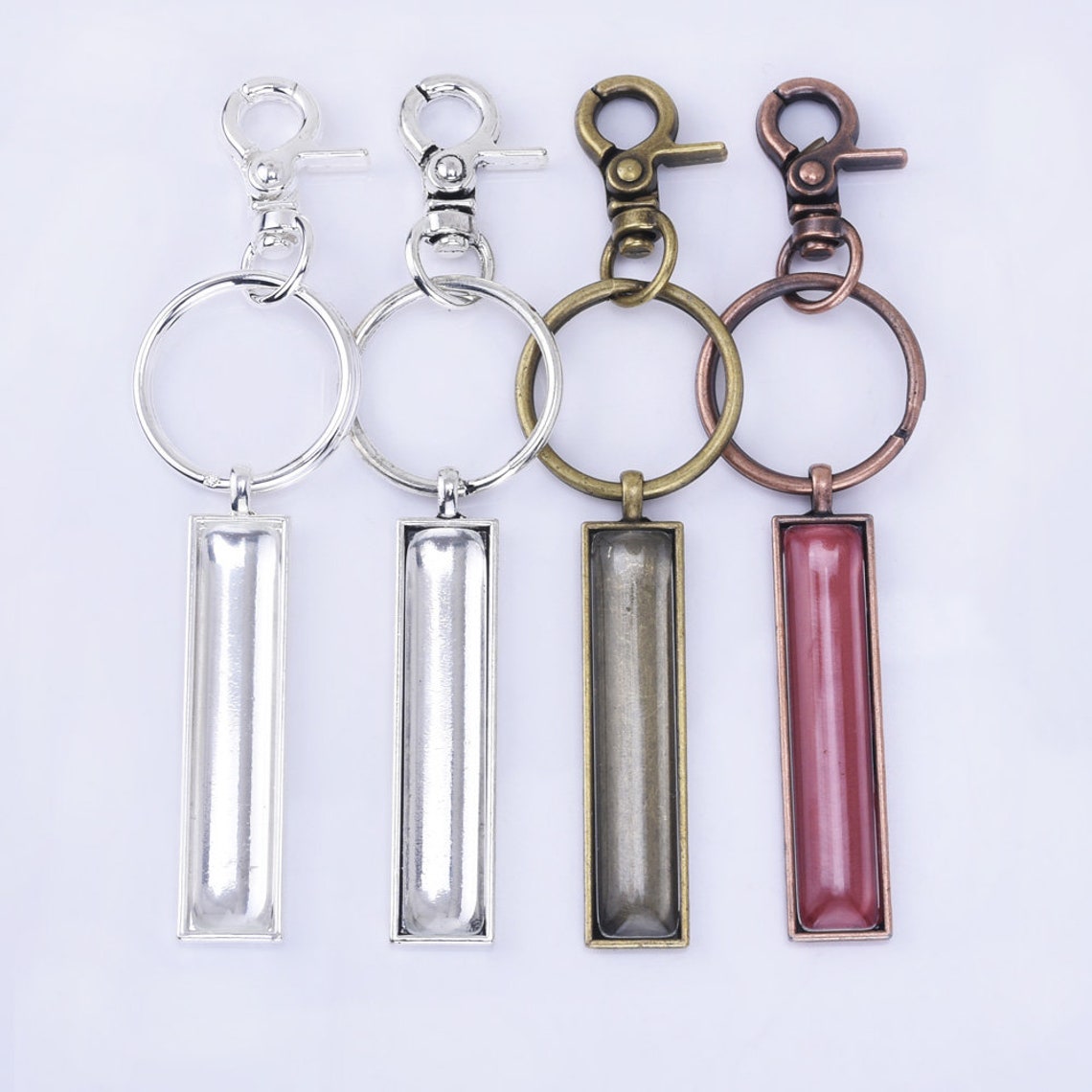 1050mm DIY Key Chains Kits Rectangle Bezel Pendant Trays - Etsy