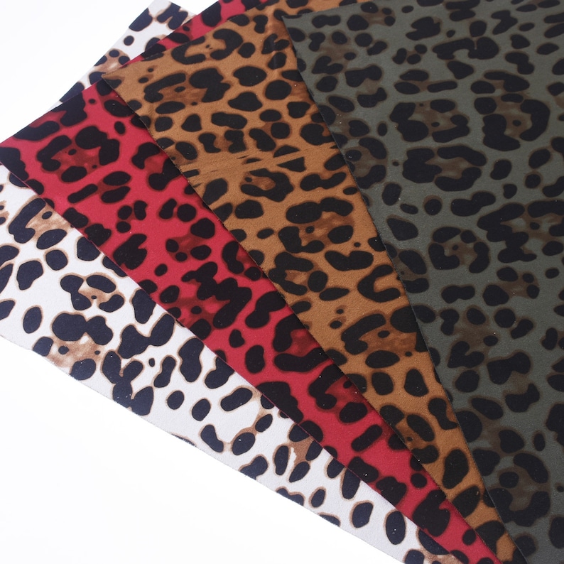 812 Suede Leopard Print Sheets Leather Print Sheets - Etsy