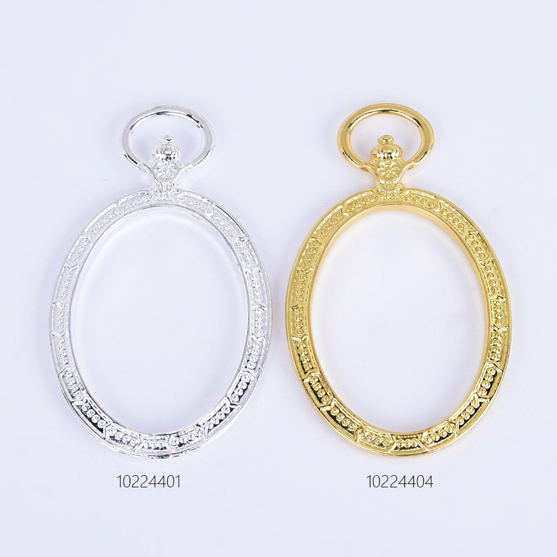53*31*3mm Oval Open Back Pendant Resin Setting Blanks Open Frame ...