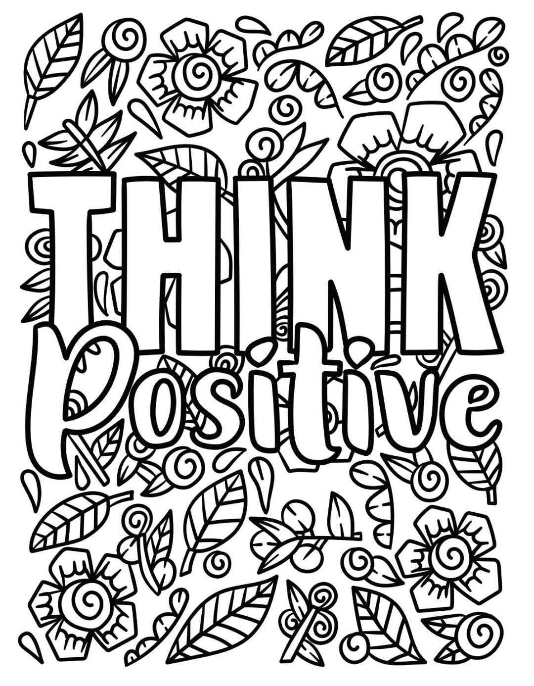 Adult Mental Health Colouring Pages - Etsy