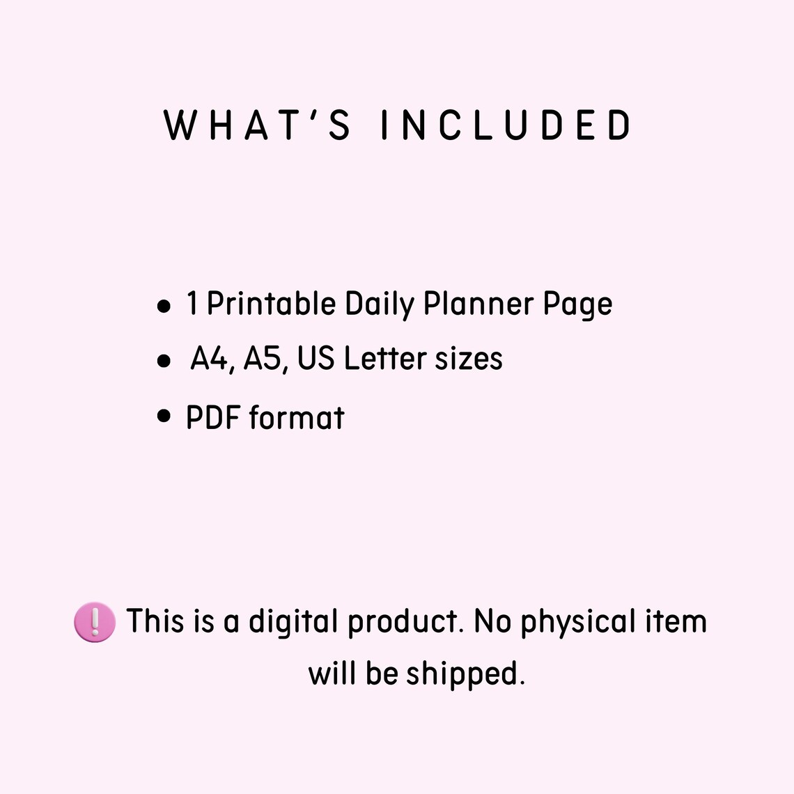 Printable Daily Planner | A4, A5 & US Letter | Digital Download - Etsy