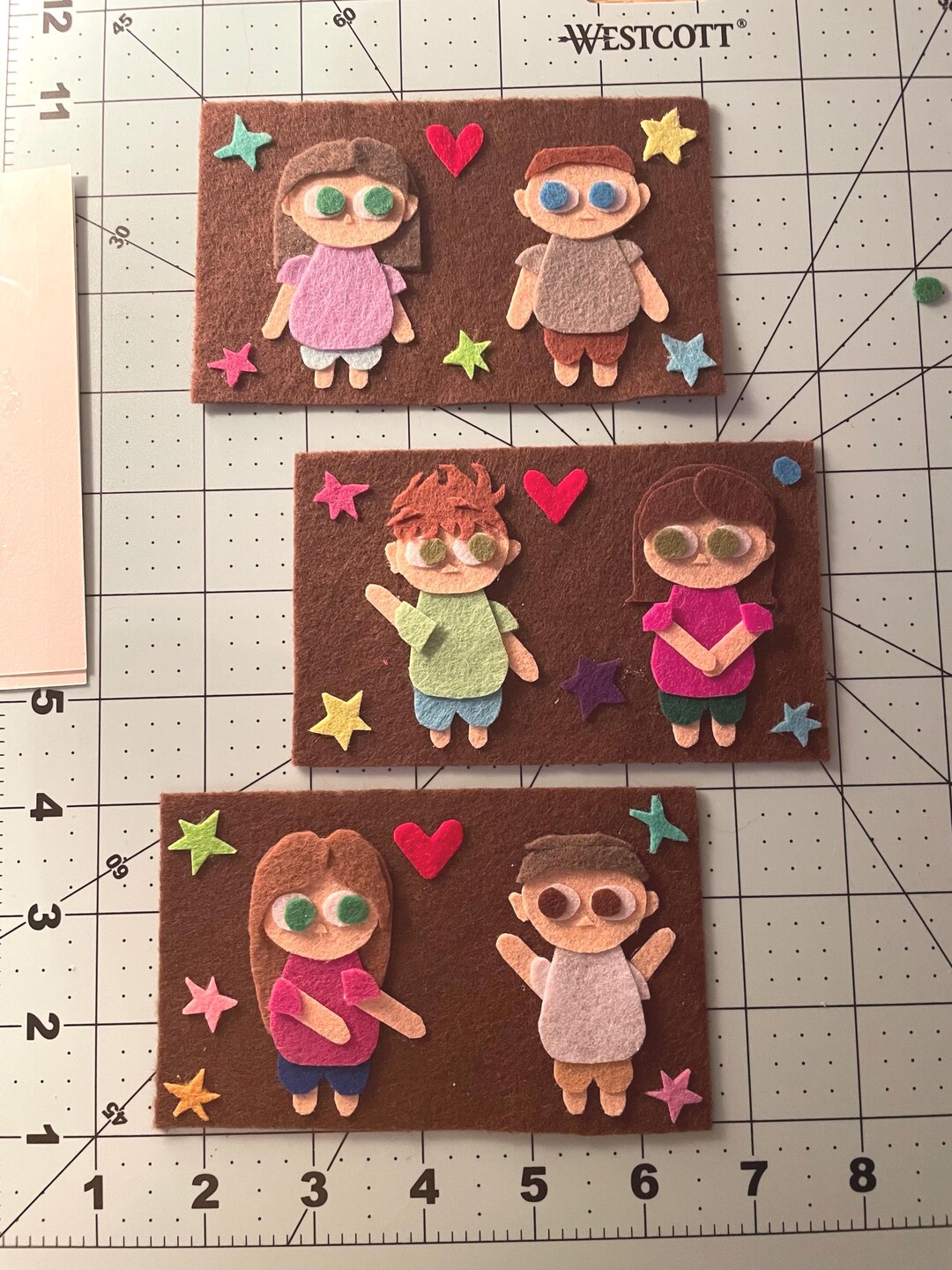 Cartoon-like Felt Handmade Craft Couple - Etsy