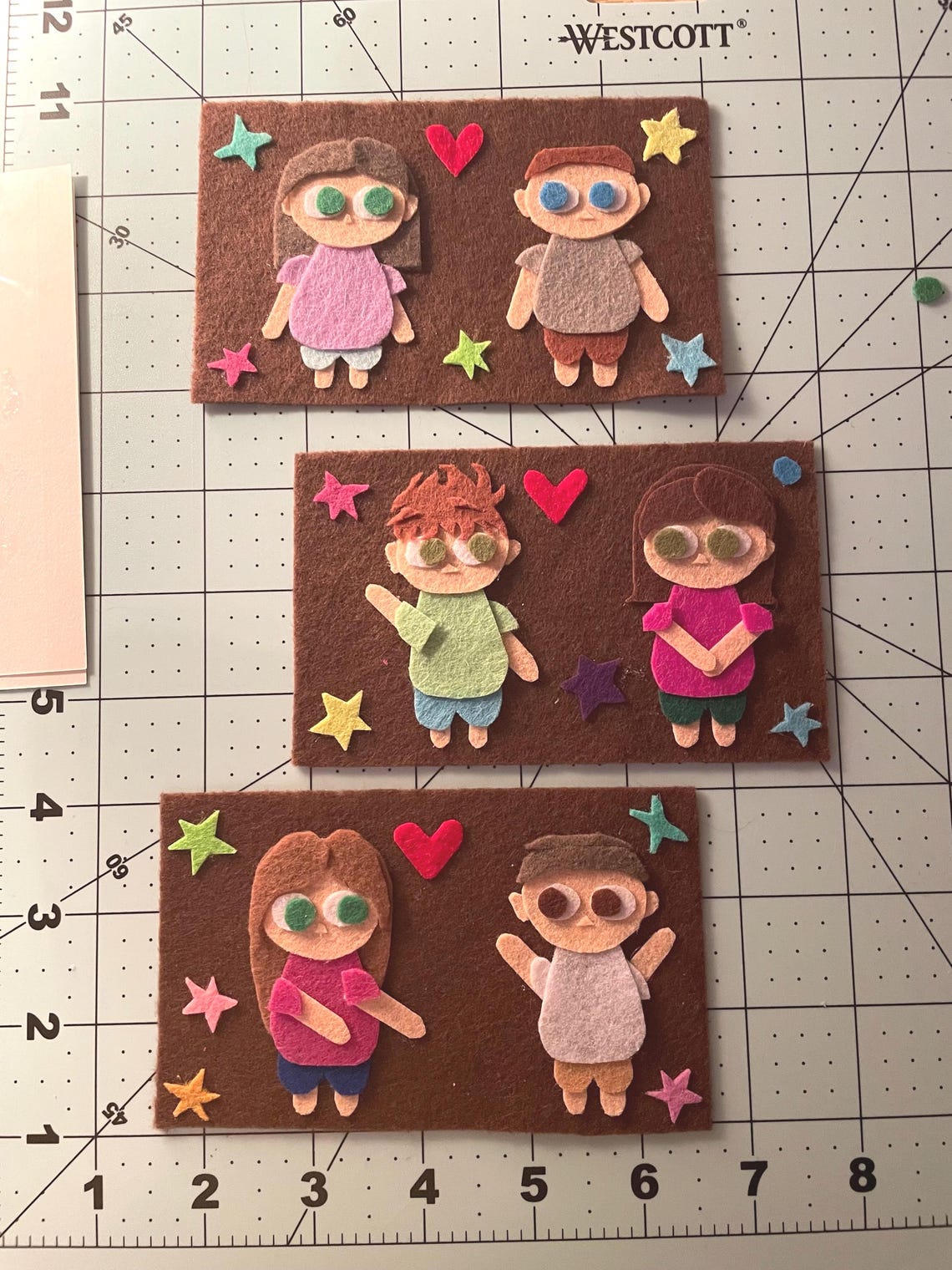 Cartoon-like Felt Handmade Craft Couple - Etsy