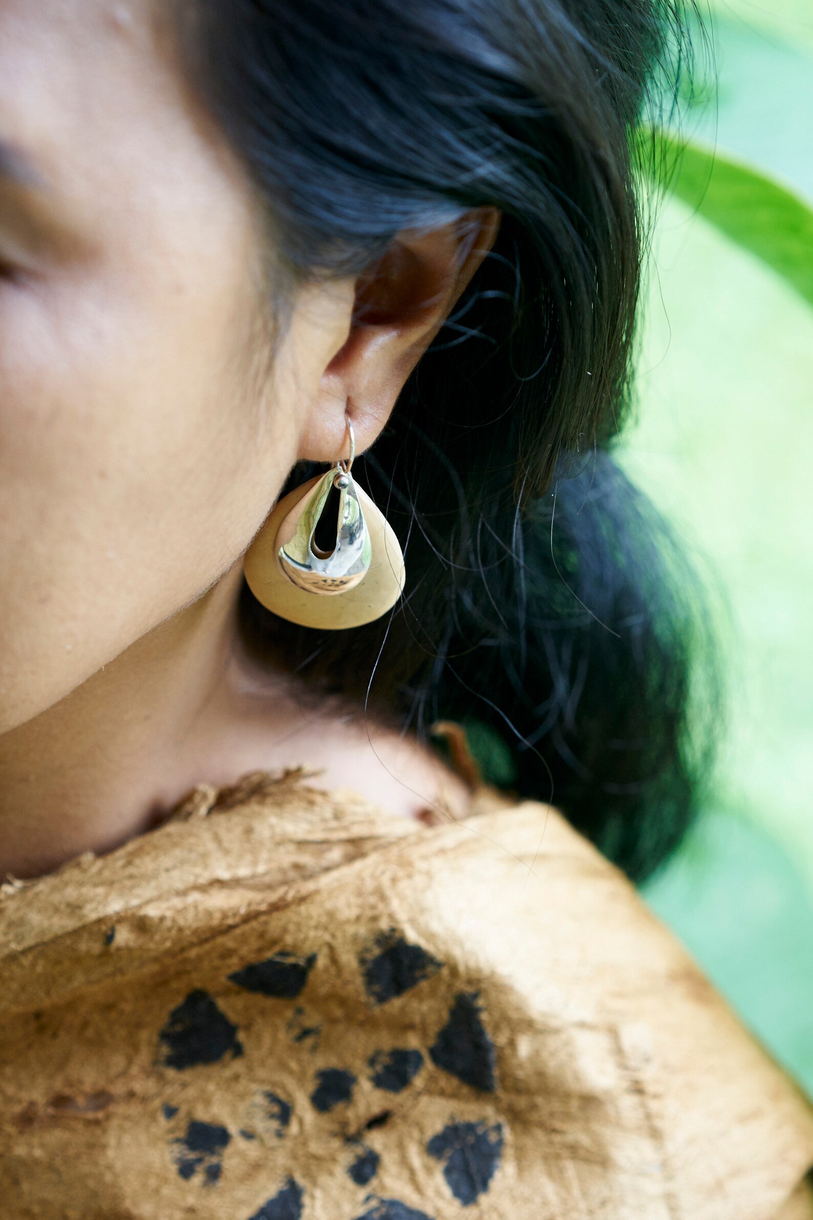 Caribbean Silver Earrings, Handmade With Coconut Shell and Recycled ...