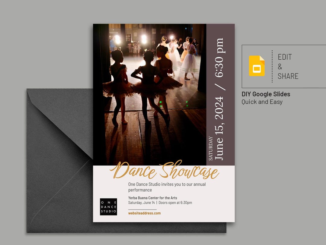 Invitation 5x7 - Grid (DIY Invitation Template - Editable Google Slides ...