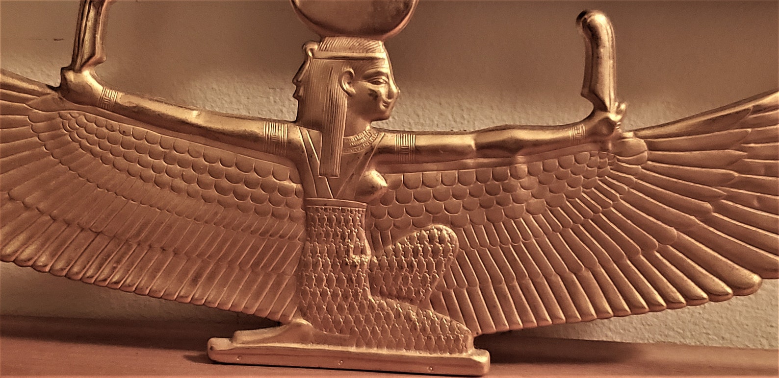 Winged Egypt Goddess ISIS Antique Brass Repousse Figural 10x4 - Etsy