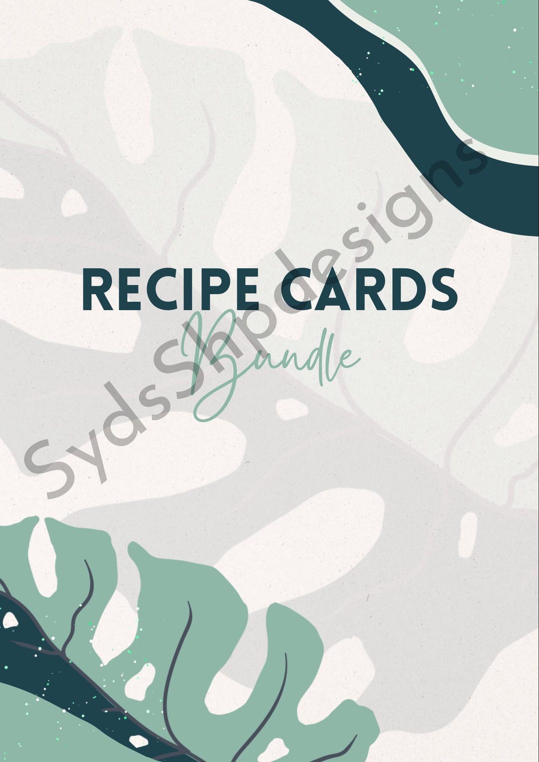 Printable Recipe Card Bundle | A4 Kitchen Templates, Meal Planner ...
