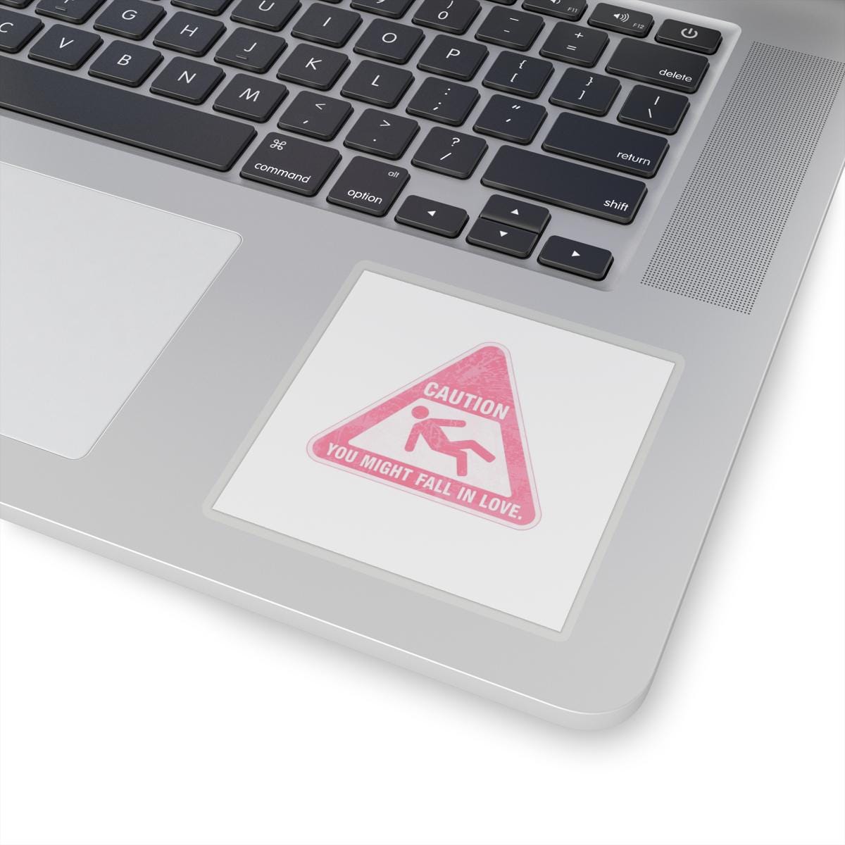 Caution You Might Fall in Love Stickers | Pink Caution Sign Kiss-cut - Etsy