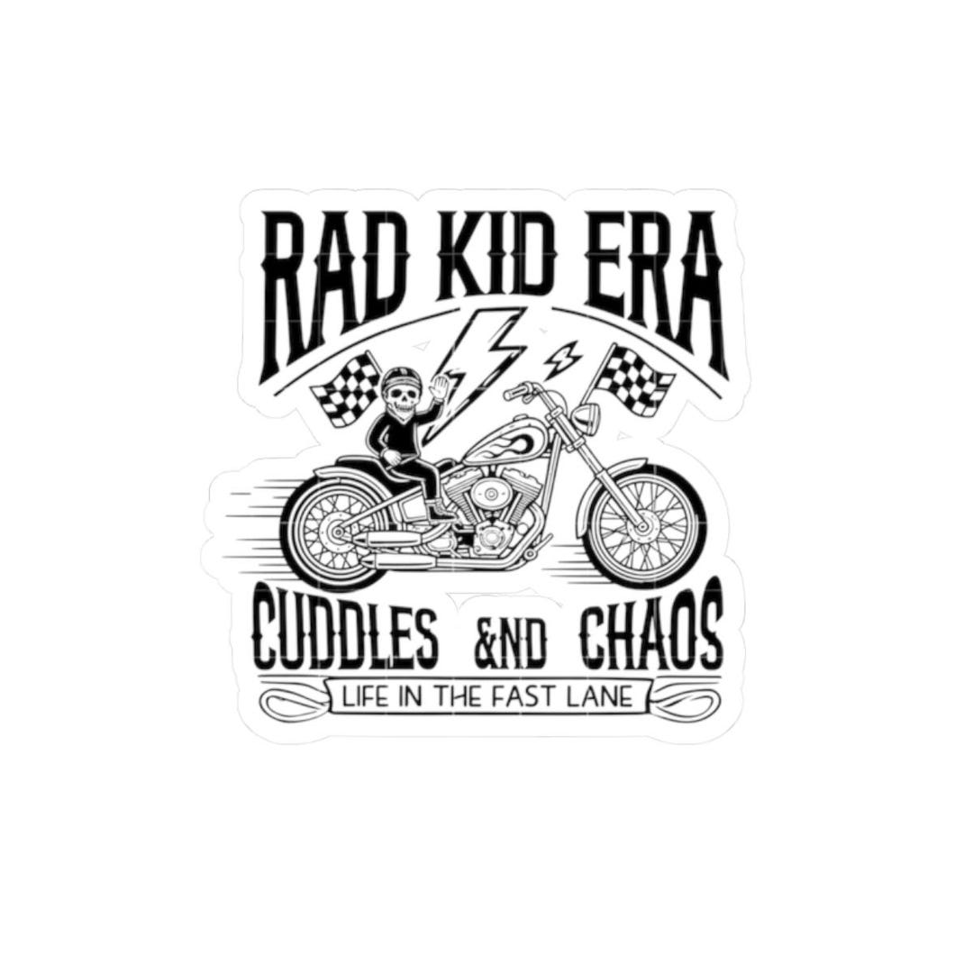 Rad Kid Era Motorcycle Illustration Kiss-cut Sticker | Cuddles and ...