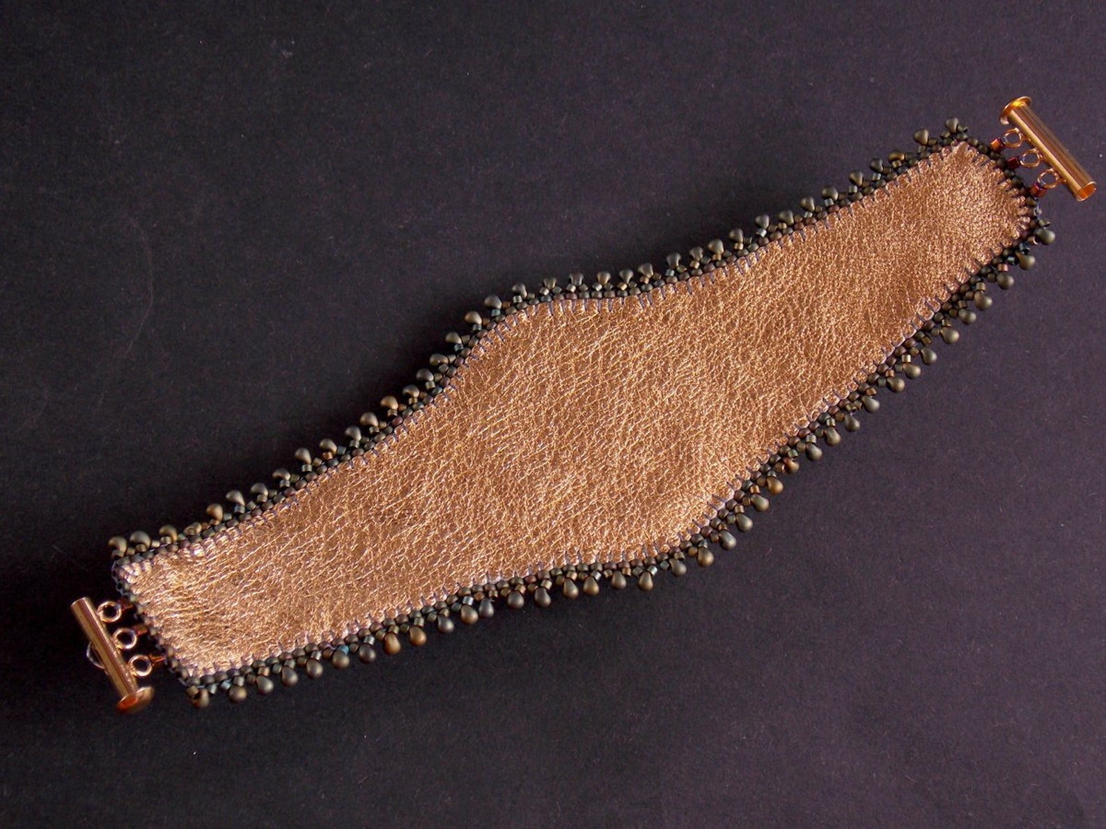 Pirates Treasure Cuff Bead Embroidery Bracelet Statement - Etsy