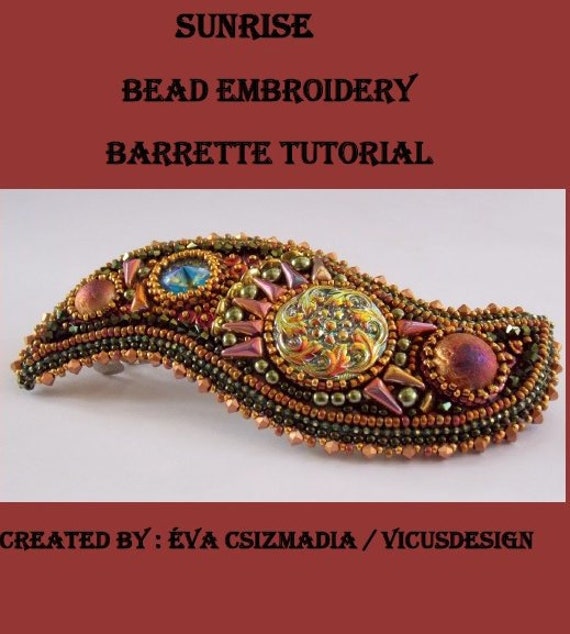 Sunrise Barrette KIT Pattern Tutorial and Materials Bead - Etsy