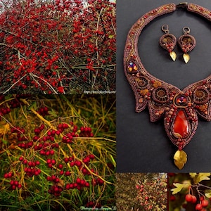 Hawthorn, Autumn Colors, Fall Style, Collar Necklace and Earring ...