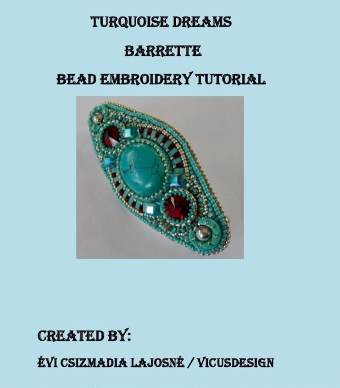 Gemstone Barrette Pattern ,turquoise Dreams Hairpin , Barrette Tutorial ...