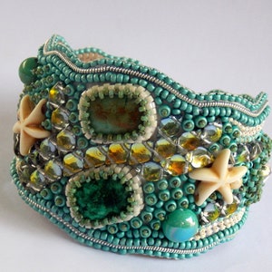 Sunset Bracelet DIY , KIT, Pattern, Tutorial and Materials, Bead Embroidery ,beading Pattern ...