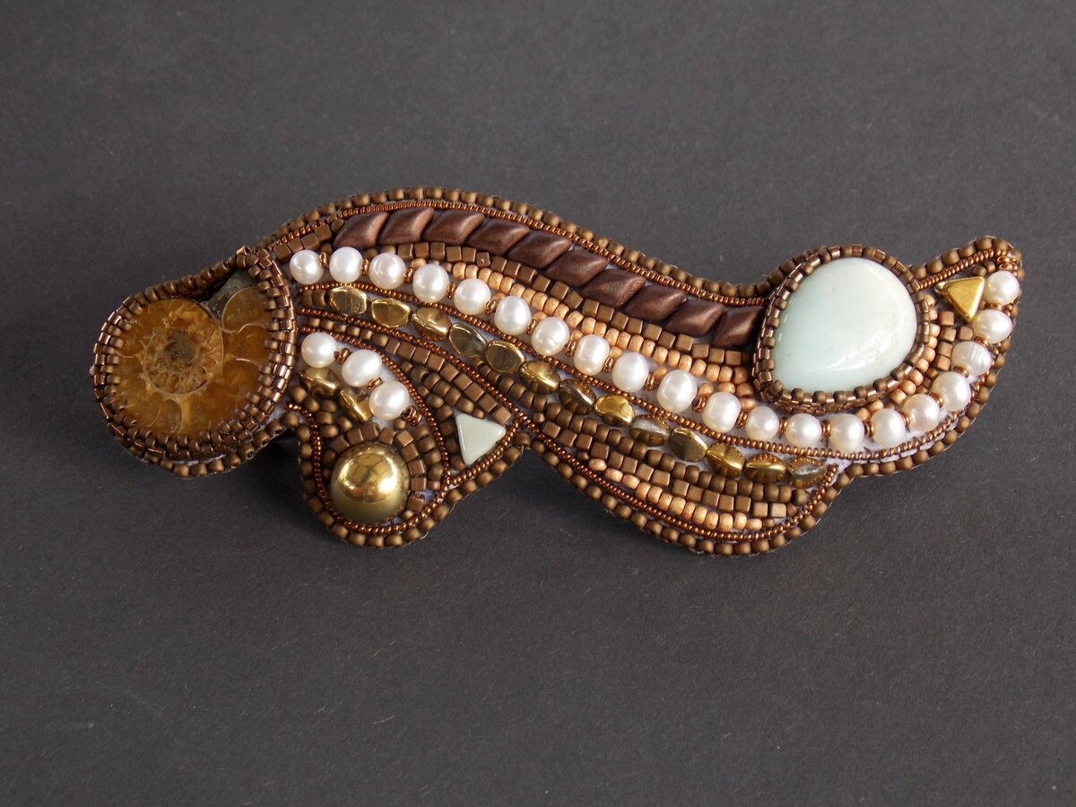 Amazonite Barrette Pattern hair Pin Tutorial Tutorial - Etsy