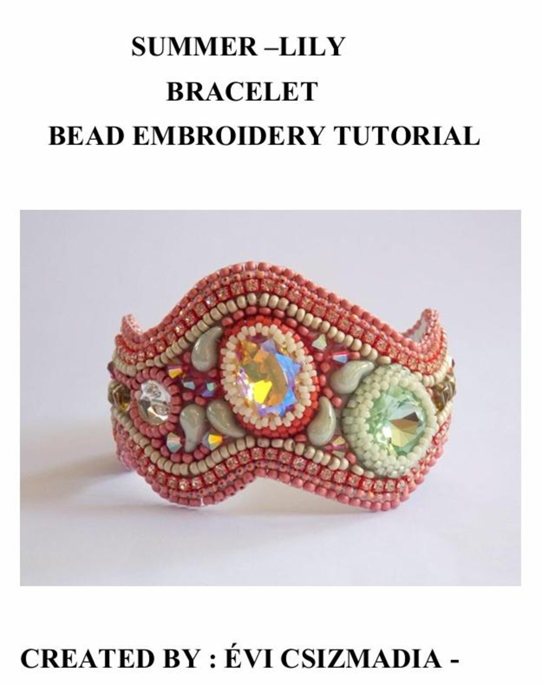 Sunset Bracelet Pattern, Tutorial ,pattern, Bead Embroidery ,beading Pattern , Instructions Only ...