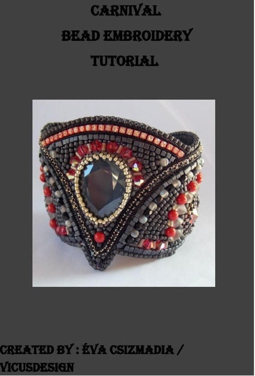 Carnival Bracelet Pattern, Tutorial ,pattern, Bead Embroidery ,beading ...