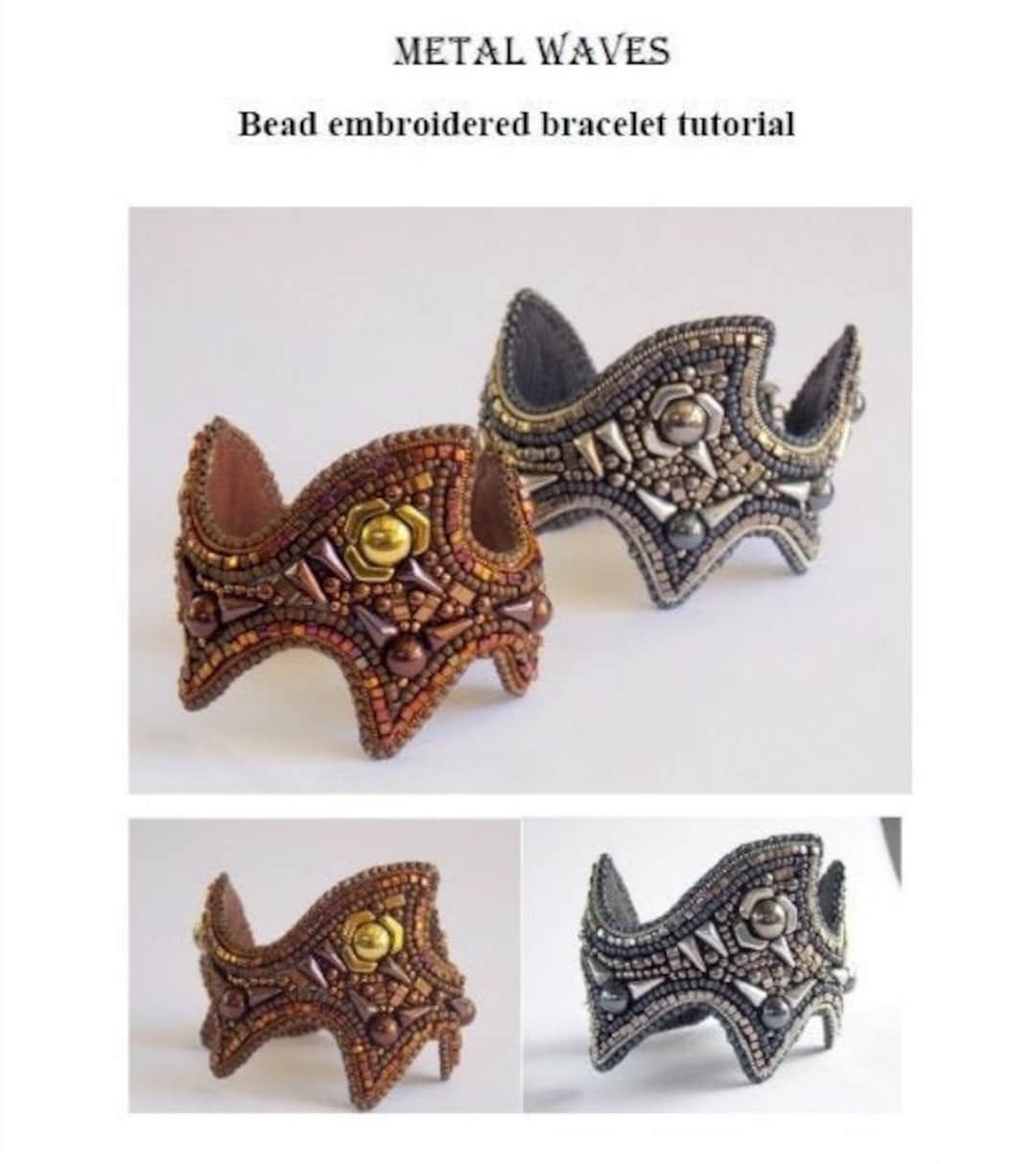 Metal Waves Pattern, Tutorial ,pattern, Bead Embroidery ,beading ...