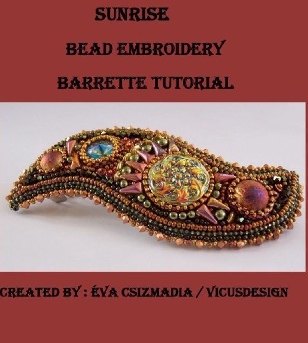 Sunrise Barrette Pattern ,hair Pin Tutorial, Tutorial ,pattern, Bead ...