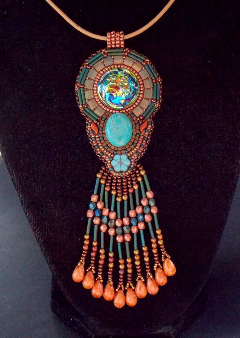 Molly Necklace Pattern Tutorial pattern Bead Embroidery - Etsy