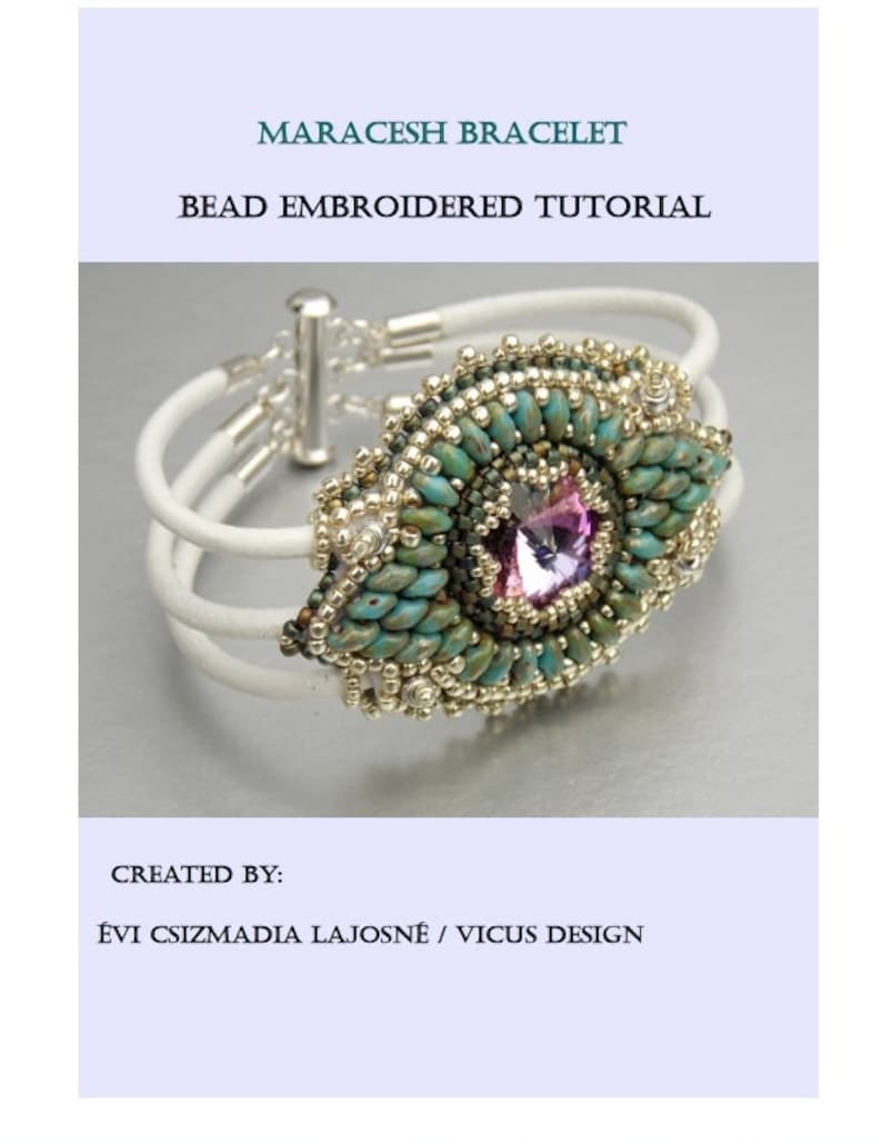 Tutorial ,pattern, Bead Embroidery ,beading Pattern , Instructions Only, Maracesh Bracelet - Etsy