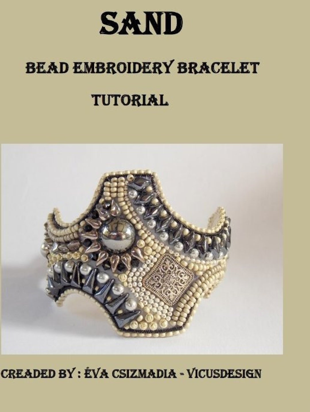 DIY , KIT, Pattern, Tutorial and Materials, Bead Embroidery ,beading ...