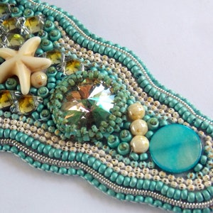 Sunset Bracelet DIY , KIT, Pattern, Tutorial and Materials, Bead Embroidery ,beading Pattern ...