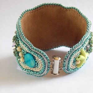 Sunset Bracelet , Cuff, Sea Colors, Bead Embroidery, Trending Jewelry ...
