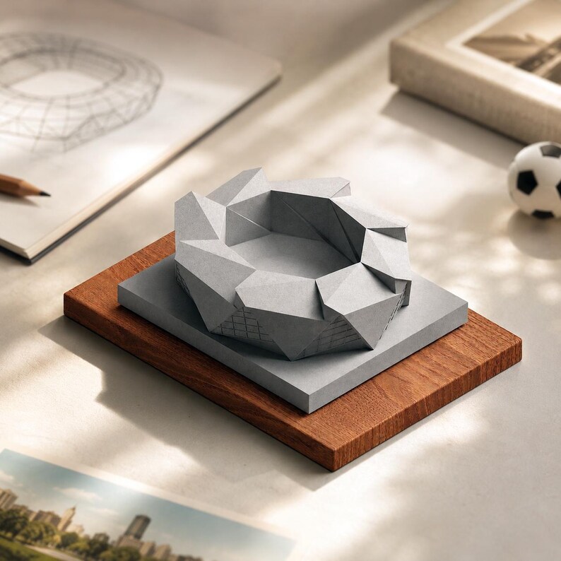 Mercedes-benz Stadium Concrete Model Desktop Decor | Custom Engraved ...