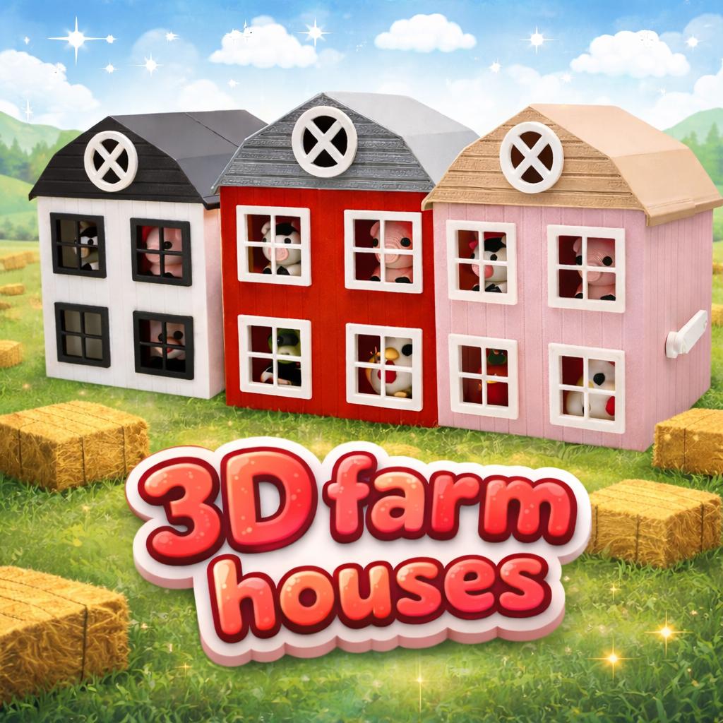 Classic Travel Barn Play Set | Montessori Kids Play | Farm Animals Set ...