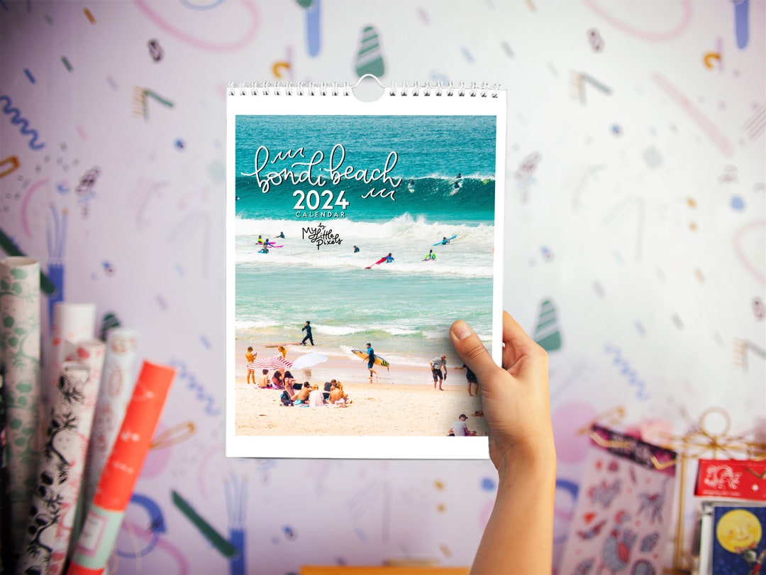 Bondi Beach Wall Art 2024 Calendar Wall 2024 Calendar Desk With Easel ...