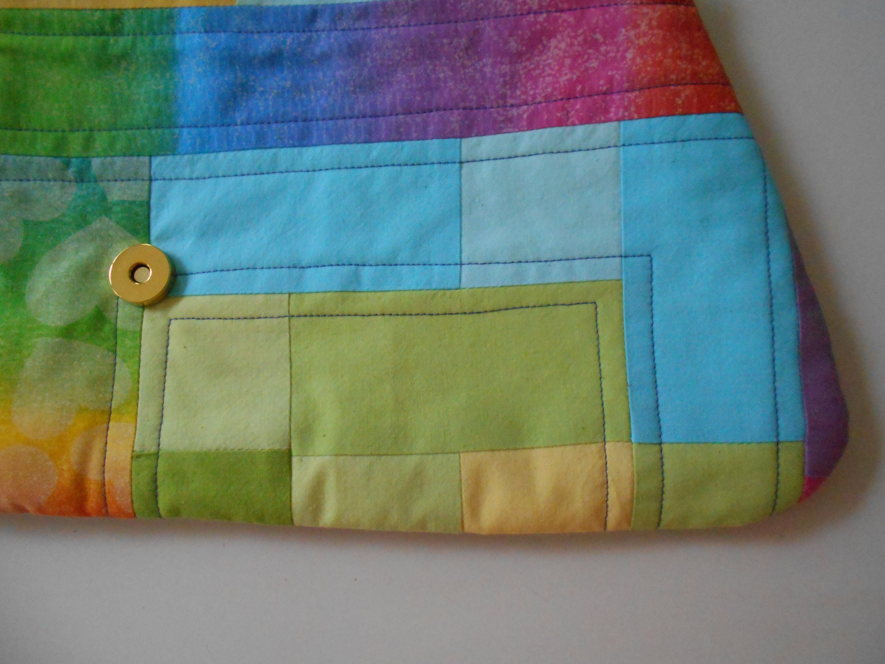 Small Quilted Handbag Clutch Purse Rainbow Hearts Cotton - Etsy