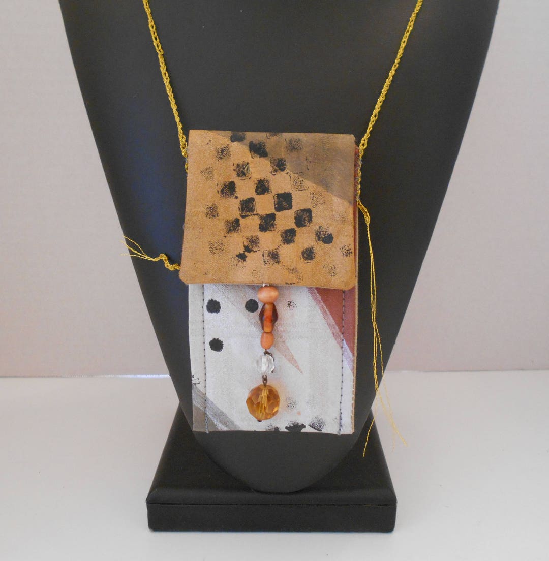 Hand Painted Cloth Necklace Pouch Talisman Medicine Amulet Bag - Etsy