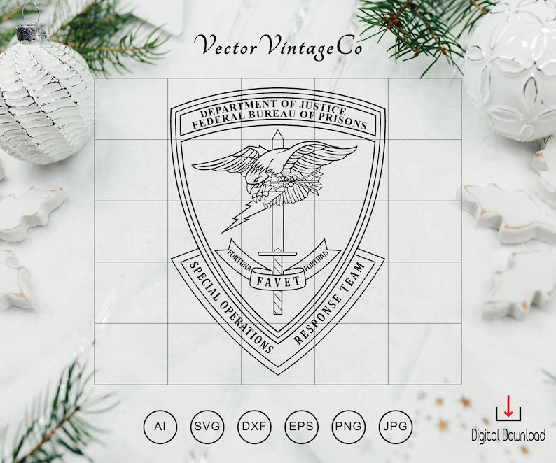FBI Special Operations Badge SVG, Law Enforcement Emblem (digital ...