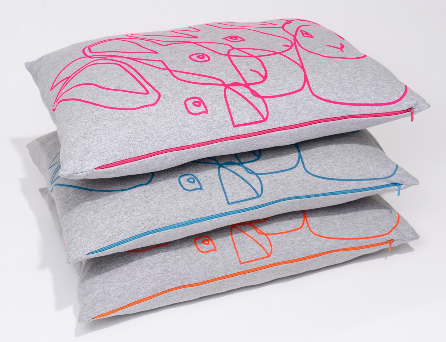 Big Neon Rabbit Pillow, 60x40 Cm. - Etsy