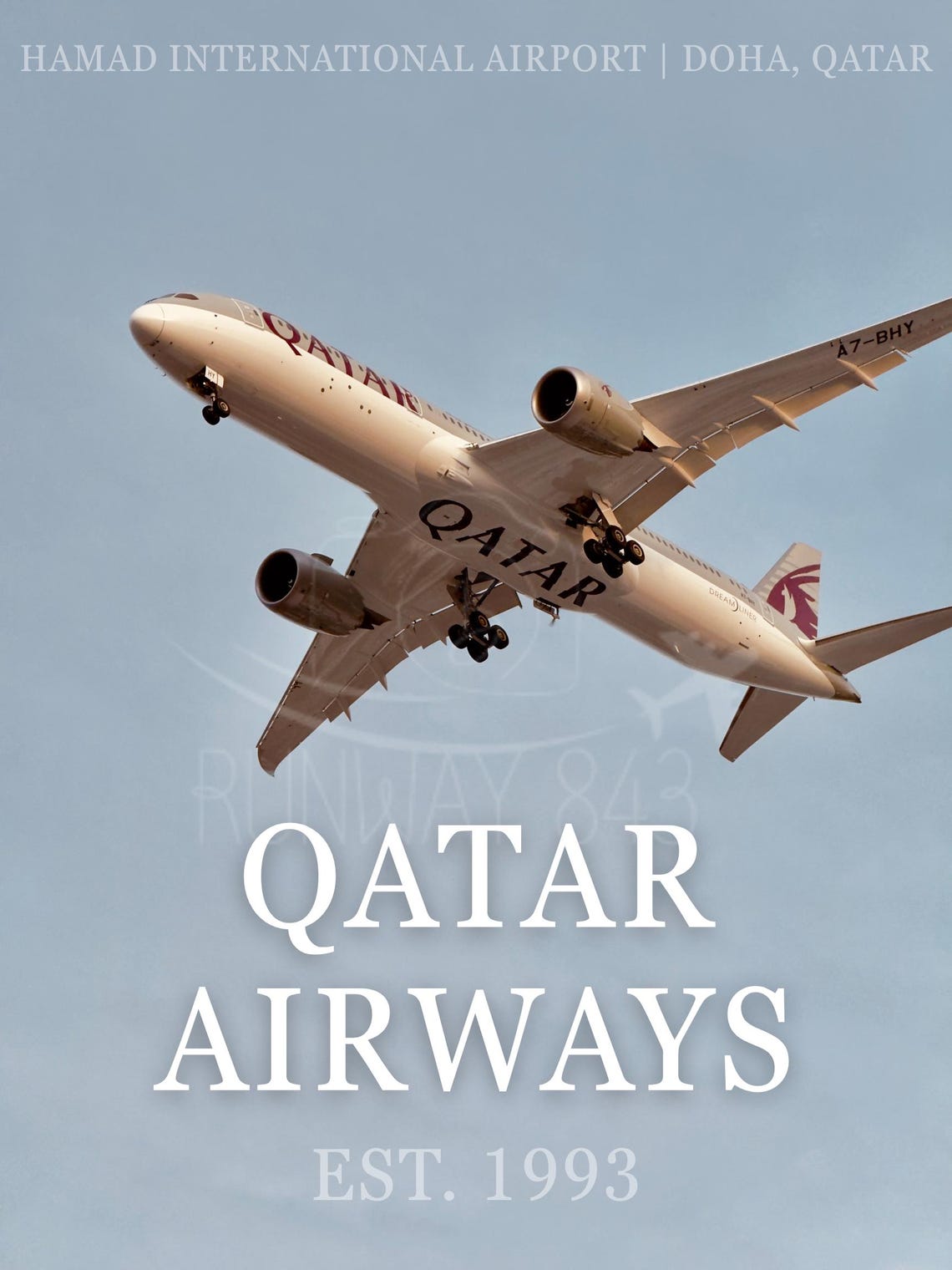 Qatar Airways Airline Advertisement Poster - Etsy