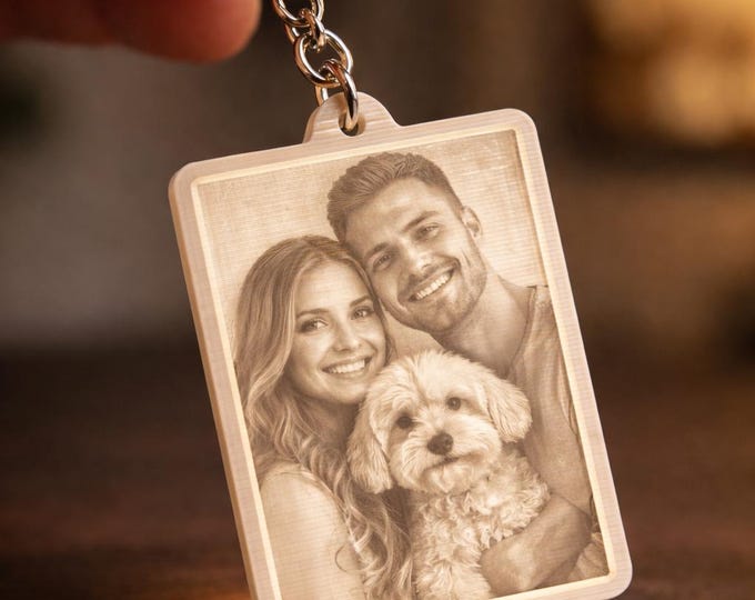 3D Printed Keychain Lithophane With Custom Picture - Etsy